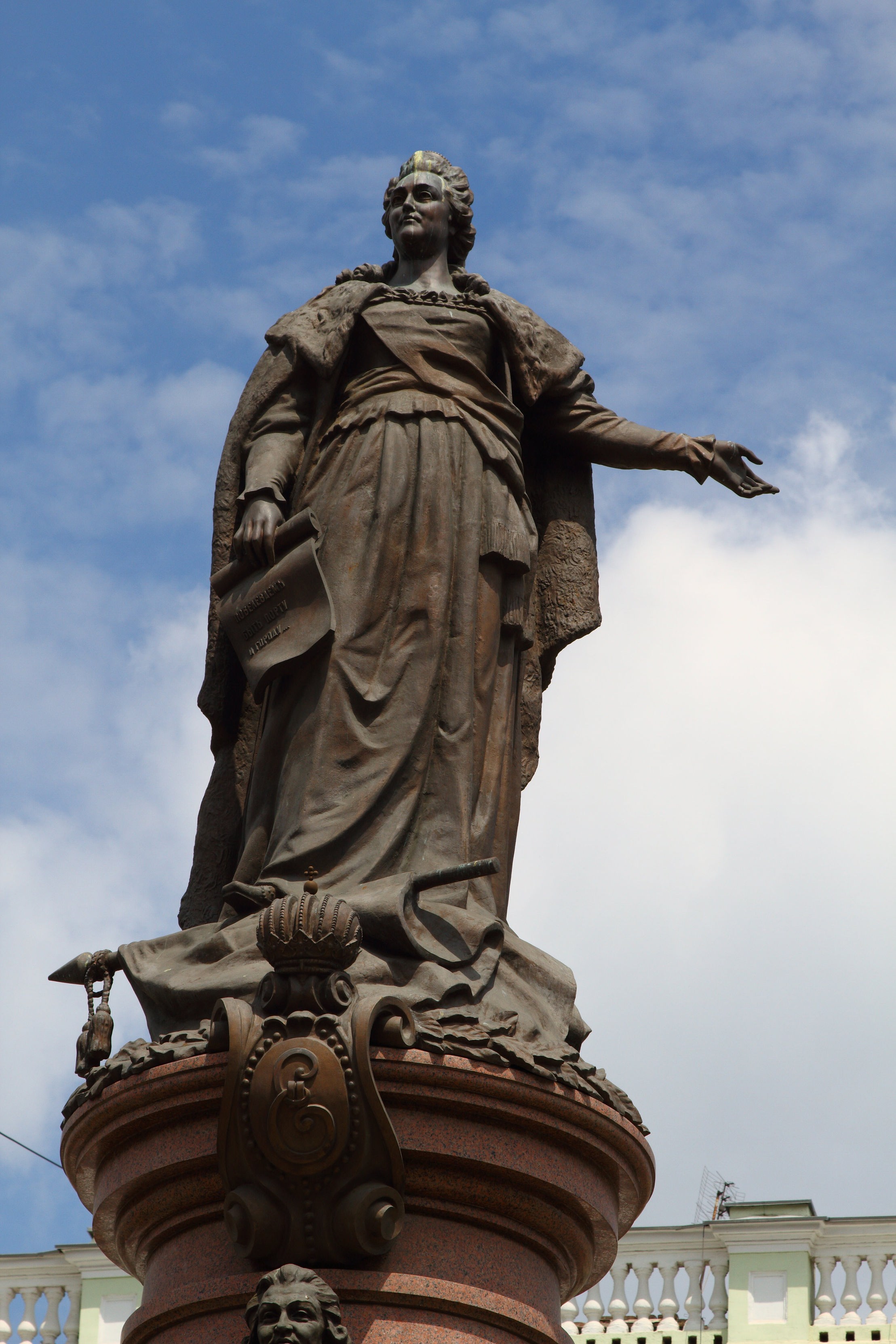 Ukrainische Hafenstadt Odessa - Statue von Katharina der Großen - ein ...