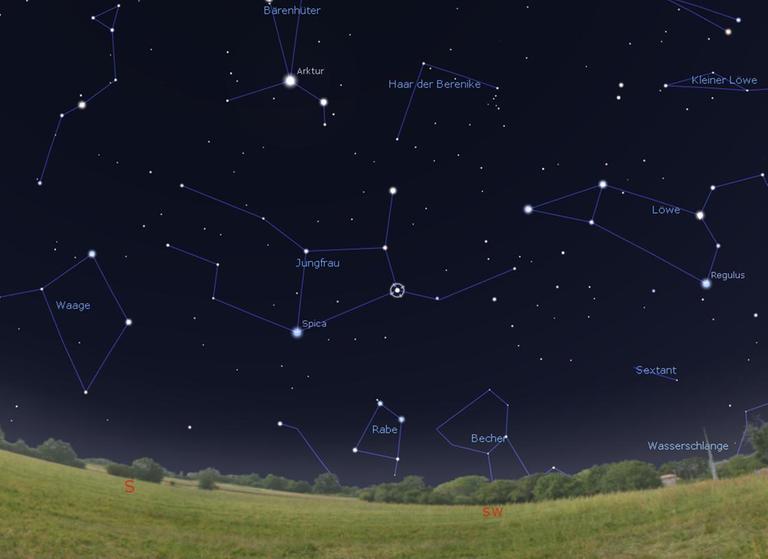 Stern Gamma Virginis - Porrima, schönster Doppelstern der Jungfrau ...
