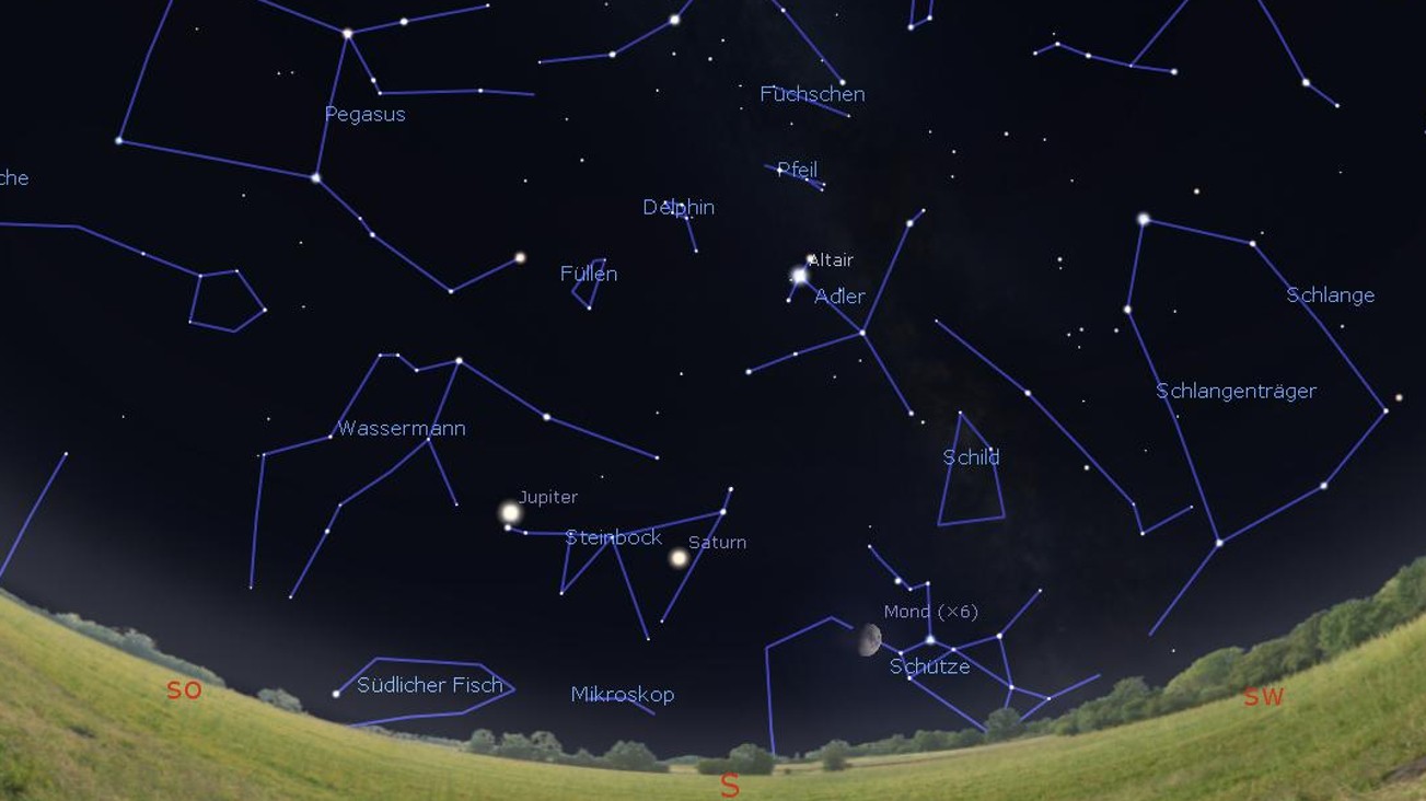 Das Sternbild Adler - Atair, Götterblitze und der ertrunkene Jüngling ...